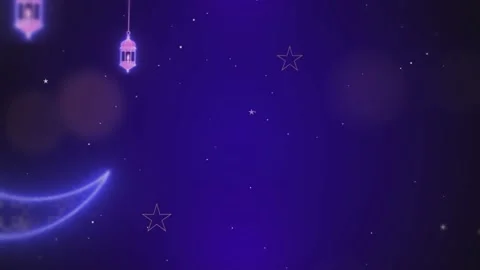 Ramadan Animated Blue Background With La... | Stock Video | Pond5