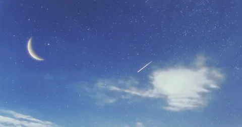 Ramadan Hilal/Moon on the sky with shoot... | Stock Video | Pond5