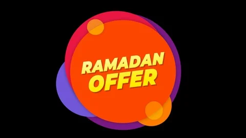Ramadan Offer Text Sticker Colorful Sale... | Stock Video | Pond5