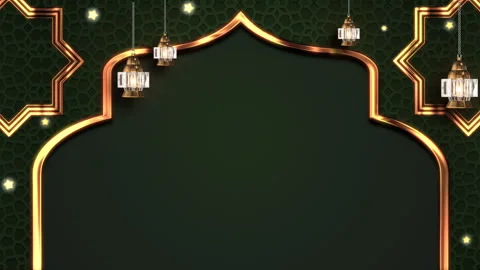 ramadhan background with gold frame 4k g... | Stock Video | Pond5