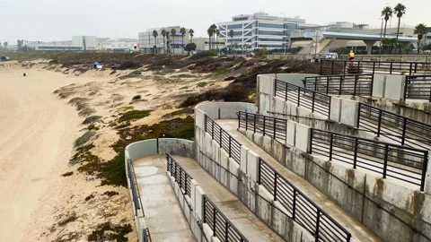 A ramp down to the beach, 4K | Stock Video | Pond5