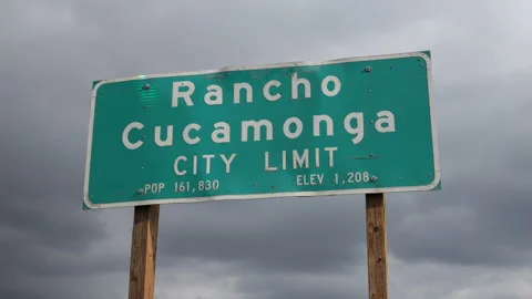 Rancho Cucamonga Public Welcome Sign | Stock Video | Pond5