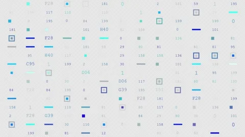 Random color elements, Numbers, text .PN... | Stock Video | Pond5