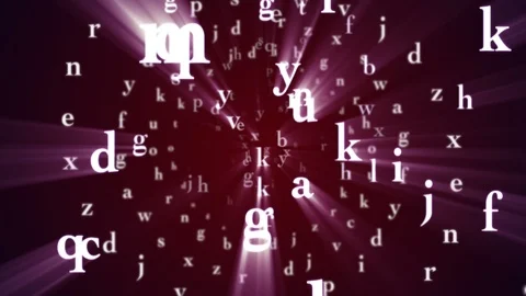 Random Falling LETTERS Animation, Techno... | Stock Video | Pond5
