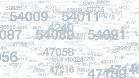 Random five digits numbers counting back... | Stock Video | Pond5