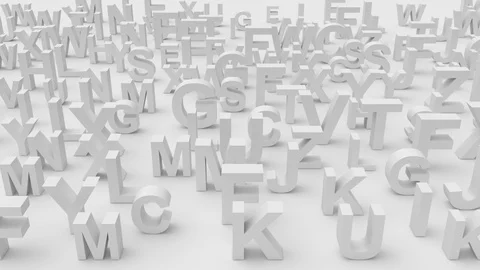 Random letters of the alphabet. Seamless... | Stock Video | Pond5