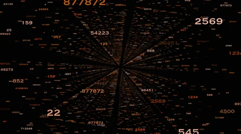 Random numbers on black background | Stock Video | Pond5