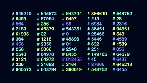 Random Numbers On Black Background | Stock Video | Pond5