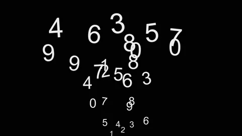 Random Numbers Flying Up Animation on Bl... | Stock Video | Pond5
