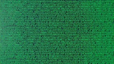 Random Text Code Showing Up on an Old Co... | Stock Video | Pond5