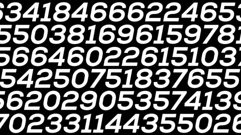 Randomly changing generation of numbers | Stock Video | Pond5
