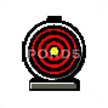 Range shooting target game pixel art vector illustration: Royalty Free ...