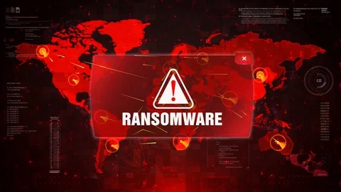 RANSOMWARE Alert Warning Attack on Scree... | Stock Video | Pond5
