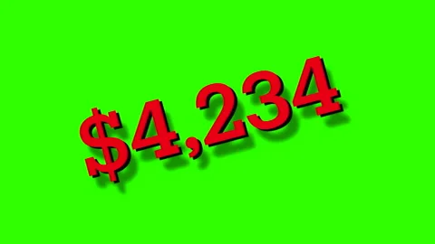 Rapid dollar counter on green screen | Stock Video | Pond5