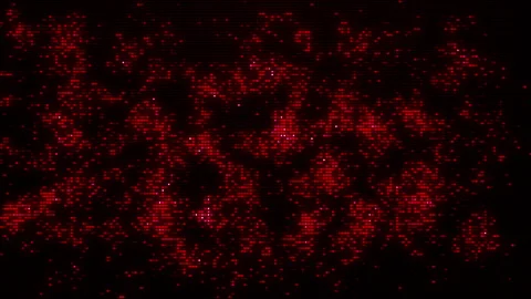 Rapid random flickering of red round pix... | Stock Video | Pond5