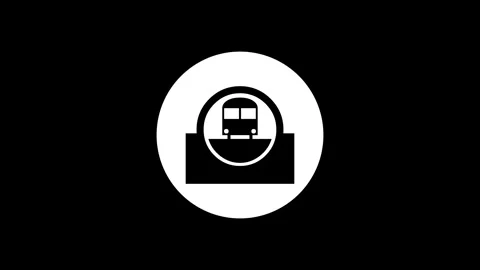 Rapid transit icon white color simple sh... | Stock Video | Pond5