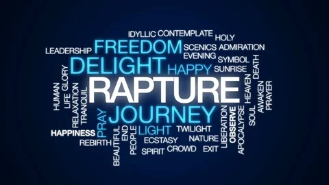 Rapture animated word cloud, text design... | Stock Video | Pond5