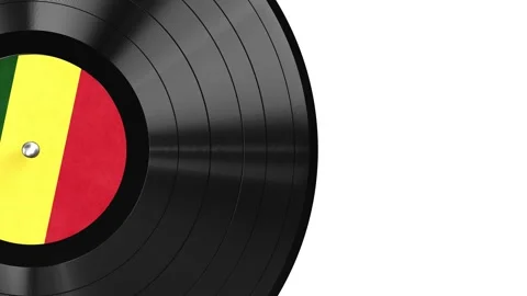 Rastafarian flag label Reggae vinyl reco... | Stock Video | Pond5