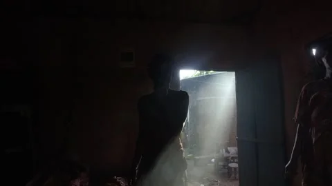 Ray of light going inside a house on a w... | Stock Video | Pond5