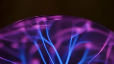 The ray of lights inside the plasma ball | Stock Video | Pond5