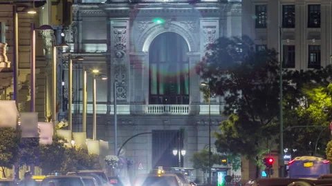 Rays of traffic lights timelapse on Gran... | Stock Video | Pond5