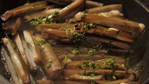 Razor Clams Stock Footage ~ Royalty Free Stock Videos | Pond5