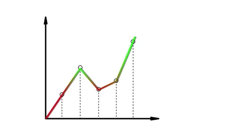 Reach goal, graph, diagram of success. S... | Stock Video | Pond5