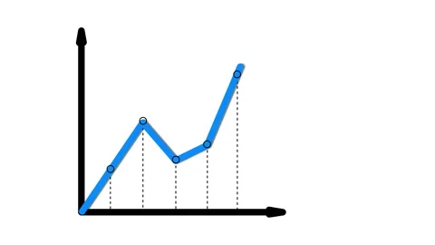 Reach goal, graph, diagram of success. S... | Stock Video | Pond5