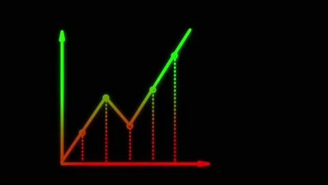 Reach goal, graph, diagram of success. S... | Stock Video | Pond5