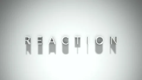 reaction 3D title animation with shadows... | Stock Video | Pond5