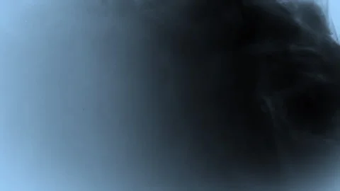 The reaction of black ink in water | Stock Video | Pond5