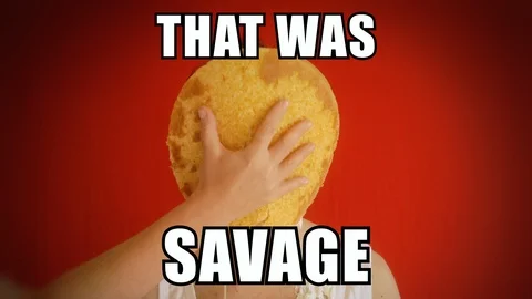 Reaction gif pie in face that was savage | Stock Video | Pond5