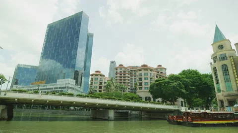 Read Bridge in Clarke Quay, Singapore | Stock Video | Pond5