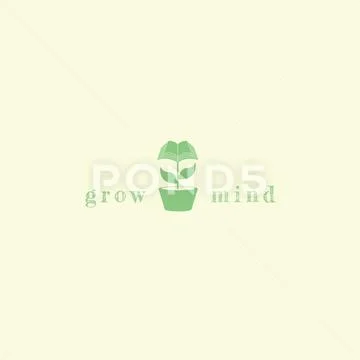 Reading book for grow mind logo design template: Royalty Free #130749702