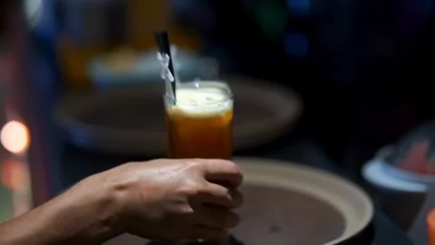 Ready- ice lemon tea Drinks Are On The B... | Stock Video | Pond5