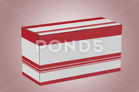 PSD Photoshop Template: Real Cardboard box closed #165038473