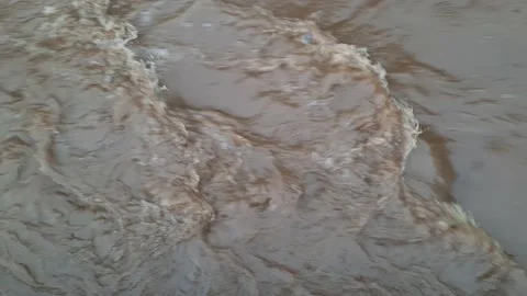 Real Dirty Muddy Water Flood Surface Wit... | Stock Video | Pond5
