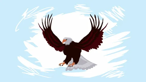 real eagle flying animal animation | Stock Video | Pond5