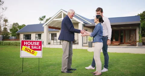 Real estate agent, couple and property w... | Stock Video | Pond5