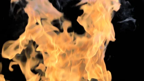 Real fire flames on transparent backgrou... | Stock Video | Pond5