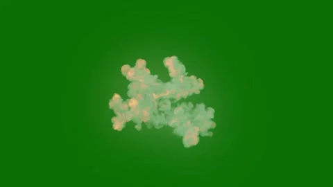 Real Fire Visual Effect Animation on Gre... | Stock Video | Pond5