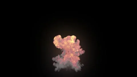 Real Fire Visual Effect Animation on Bla... | Stock Video | Pond5