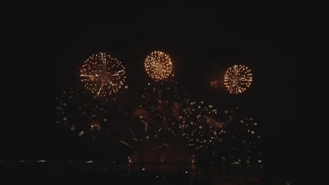 Real Fireworks on night backgrounds. abs... | Stock Video | Pond5