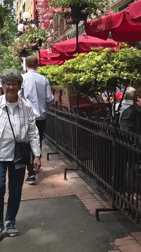 Real life in city of Vancouver people wa... | Stock Video | Pond5