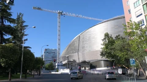 Real Madrid football stadium, Santiago B... | Stock Video | Pond5