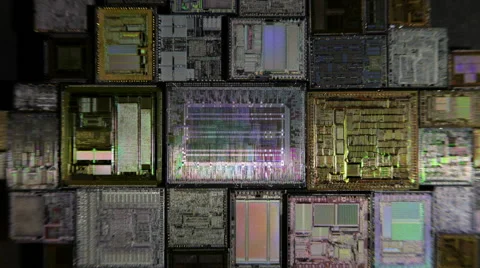 Real Silicon crystals chips | Stock Video | Pond5