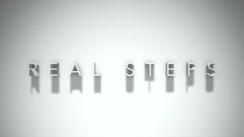 real steps 3D title animation with shado... | Stock Video | Pond5