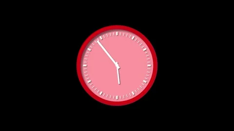 Real-Time Analog Clock Animation, Wall C... | Stock Video | Pond5