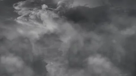 real time, gray clouds and lightning sto... | Stock Video | Pond5