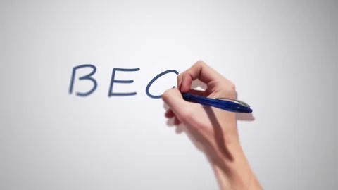 A realistic 2D had writing begin! on a w... | Stock Video | Pond5